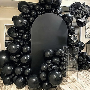 30pcs 18 inch big black balloons Latex Large Round Helium Balloons for Christmas Thanksgiving Baby Shower Wedding Birthday Father's Day Party Decorations