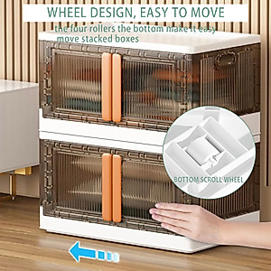 Luseba Storage Bins with Lids - Collapsible Plastic Storage