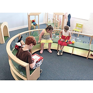 Whitney Brothers Nature View Curve Out Sofa, Natural Uv, 17"L x 56.75"W x 24.25"H, WB0506