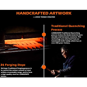 Hamjac Chef Knife Pro Kitchen Knife (8 Inch) Quality Chef's Knife High Carbon Stainless Steel Knife with Ergonomic Wood Handle, Best Choice Cooking Knives for Home Kitchen and Restaurant Knife