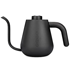 Soma Stainless Steel Gooseneck Coffee & Tea Kettle, Black, 1 Liter, Stovetop