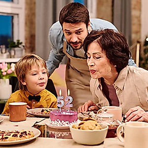 25th Birthday Candles Cake Numeral Candles Happy Birthday Cake Candles Topper Decoration for Birthday Wedding Anniversary Celebration Supplies (Rose Gold)