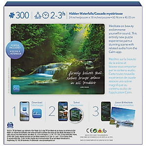 300-Piece Calm Jigsaw Puzzle for Relaxation, Stress Relief, and Mood Elevation, for Adults and Kids Ages 8 and up, Hidden Waterfalls