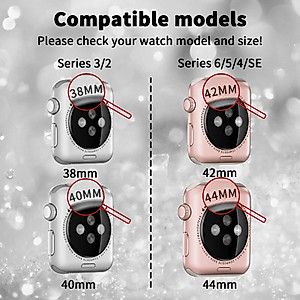 Jelanry compatible with Apple Watch Band Case 38mm 40mm 41mm for Men Women, Crystal Transparent Bumper Sport Soft Silicone Protective Case Wristband Strap iWatch Series 9 8 7 6 5 4 3 2 1 SE 2022, Pink