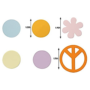 Groovy Flower Confetti For Birthday Party Decoration - One Groovy Baby Shower For Flower Child, Flower Power Theme Party Decor, Peace Love Party Onestock Confetti For 60’s 70’s, Hippie Boho First Birthday Scattered Decoration Supplies