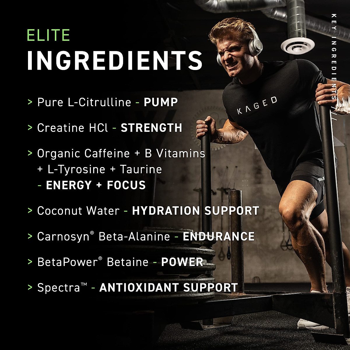 Kaged Original Pre Workout Powder | Fruit Punch | Pre-Kaged | Formulated with Creatine, Beta Alanine, Pure Caffeine | 20 Servings