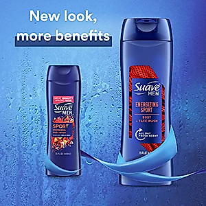 Suave Men Body Wash for Everyday Use Sport Fragrance Body Wash and Shower Gel 15 oz