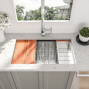 32 Undermount Kitchen Sink - Beslend 32x19 Inch Undermount Sink Ledge Workstation Kitchen Sink Stainless Steel 16 Gauge 10 Inch Deep Single Bowl Kitchen Sink with Accessories