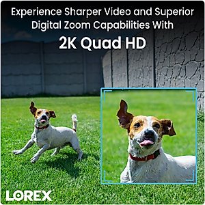 Lorex 2K Security Camera System with 32GB NVR – 8 Channel Battery Operated Wire Free Home Security System with 4 Cameras – Active Deterrence, Person Motion Detection, Weatherproof Outdoor & Indoor