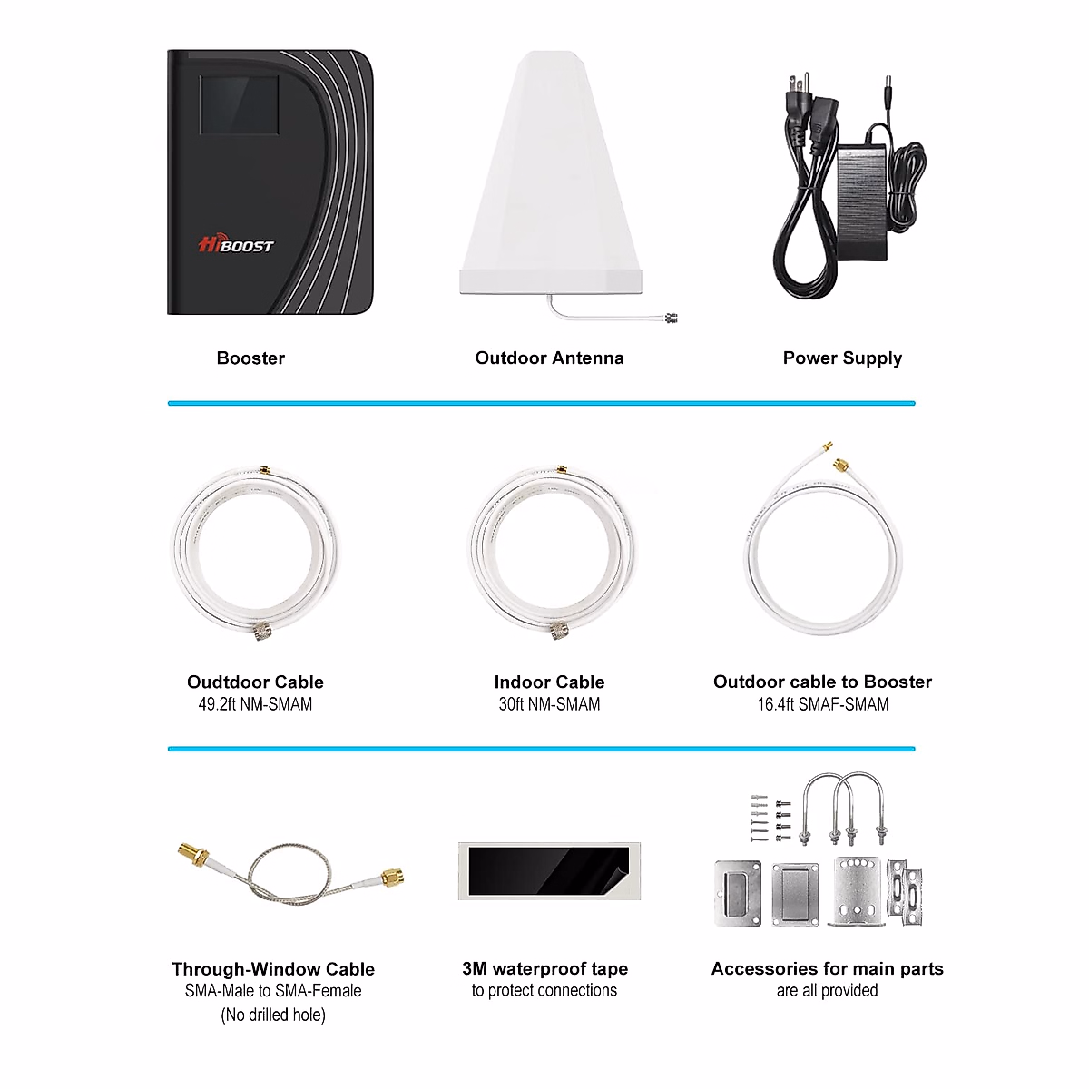 Cell Phone Signal Booster, 4G LTE 5G Cell Phone Booster with LCD Touch Screen Cover 4,500 Sq Ft for Home Office All U.S. Carriers Verizon, AT&T, T-Mobile 65dB High Gain Support All Band | FCC Approved