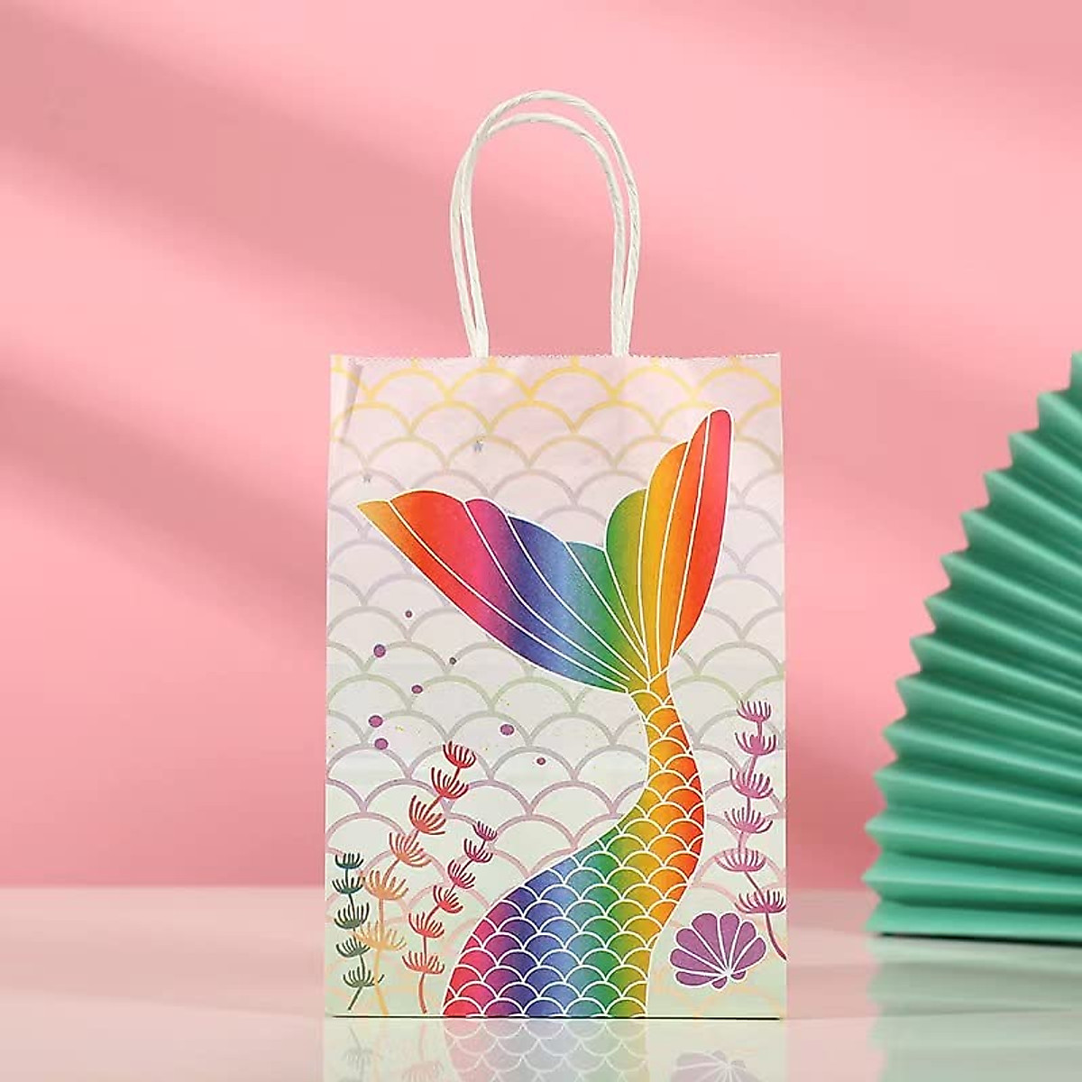 6 Pcs Pastel Party Bags Gift Bags 16x8x22cm Colored Paper Bags with handle Paper Party Bags for Kids Party Wedding Birthday Baby Shower Treat Favor Celebrations