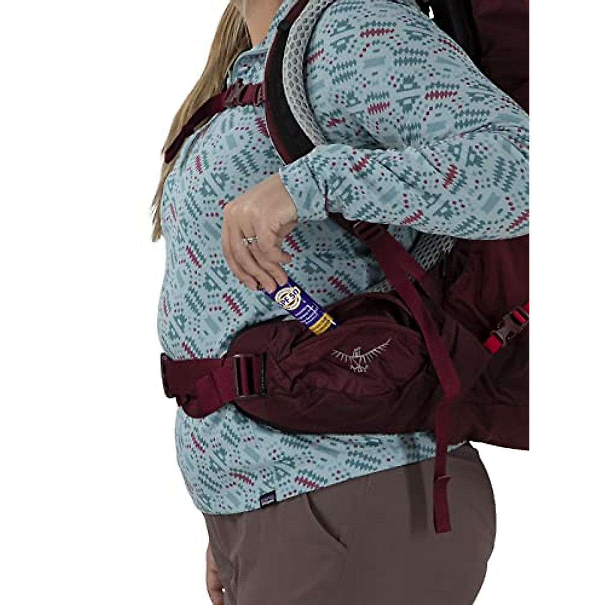 Osprey Aura AG LT 65L Women's Backpacking Backpack, Koseret/Darjeeling Spring Green, WM/L