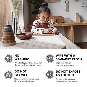JETM·HH My First Learn to Write Wooden Number Tracing Board Preschool Handwriting Practice for Kids Age 3 4 5 Double-Sided Learning to Write ABC Educational Toy Game Fine Motor Montessori Gift