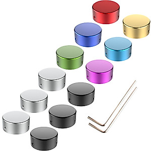 SOLUTEK Footswitch Topper Guitar Pedal Button Caps with 3 Set Screws and Protective Fitting Increasing Accuracy,Comfort for Common Switches diameter of 3/8"| SOLUTEK BUTTONS V1 12Pcs Mix-colors