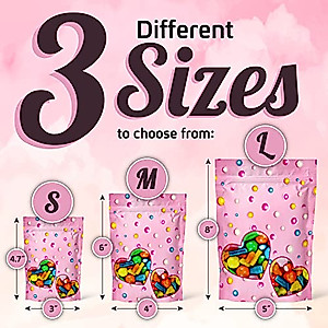 Resealable Standup Bags 5X8 inches. 100 Pk – Airtight, Waterproof, Zip Lock Seal and/or Heat Seal - Opaque Foil Pouch - Food Grade Bags For long shelf-life Storage (Large, candy)