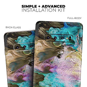 DesignSkinz Liquid Abstract Paint V36 Protective Vinyl Decal Wrap Skin Cover Compatible with The Samsung Galaxy S20 (Screen Trim & Back Glass Skin)