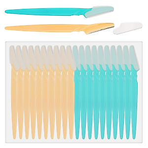 NEBURORA 20 Pcs Eyebrow Razor Trimmers for Women and Men Face Hair Removers, Portable Size