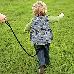 Fisyme Cows Farm Animal Backpack Schoolbag Kids Daypack Toddler Travel School Bag Small Mini Backpacks for Kindergarten Preschool Nursery Children Boys Girls with Chest Strap