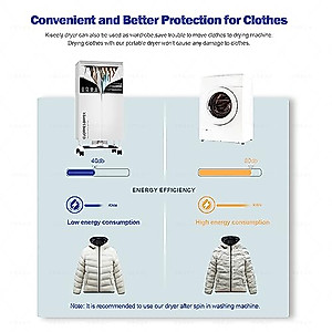 Clothes Dryer, Portable Drying Machine with Timer, 60inch Laundry Drying Wardrobe with Large Capacity, Electric Dryer/Rack for Home | Appartments (Classic Grey)