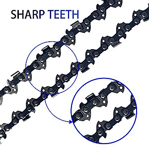 Opuladuo 2PC 8 Inch Chainsaw Chain, 8" Replacement Chain for Black & Decker LPP120, LPP120B Pole Saw and More - 3/8" - .043" - 34 Drive Links