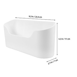 Luxshiny 2pcs Adhesive Mount Cabinet Door Organizer Wall Mounted Bathroom Organizers and Storage Bins Plastic Shower Haning Floating Shelves for Narrow Space