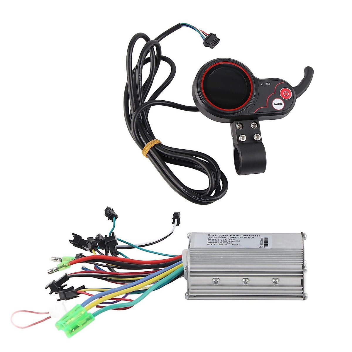 Fafeims Electric Bike Controller Box Motor Brushless Controller with LCD Display Panel for E Bike (48V)