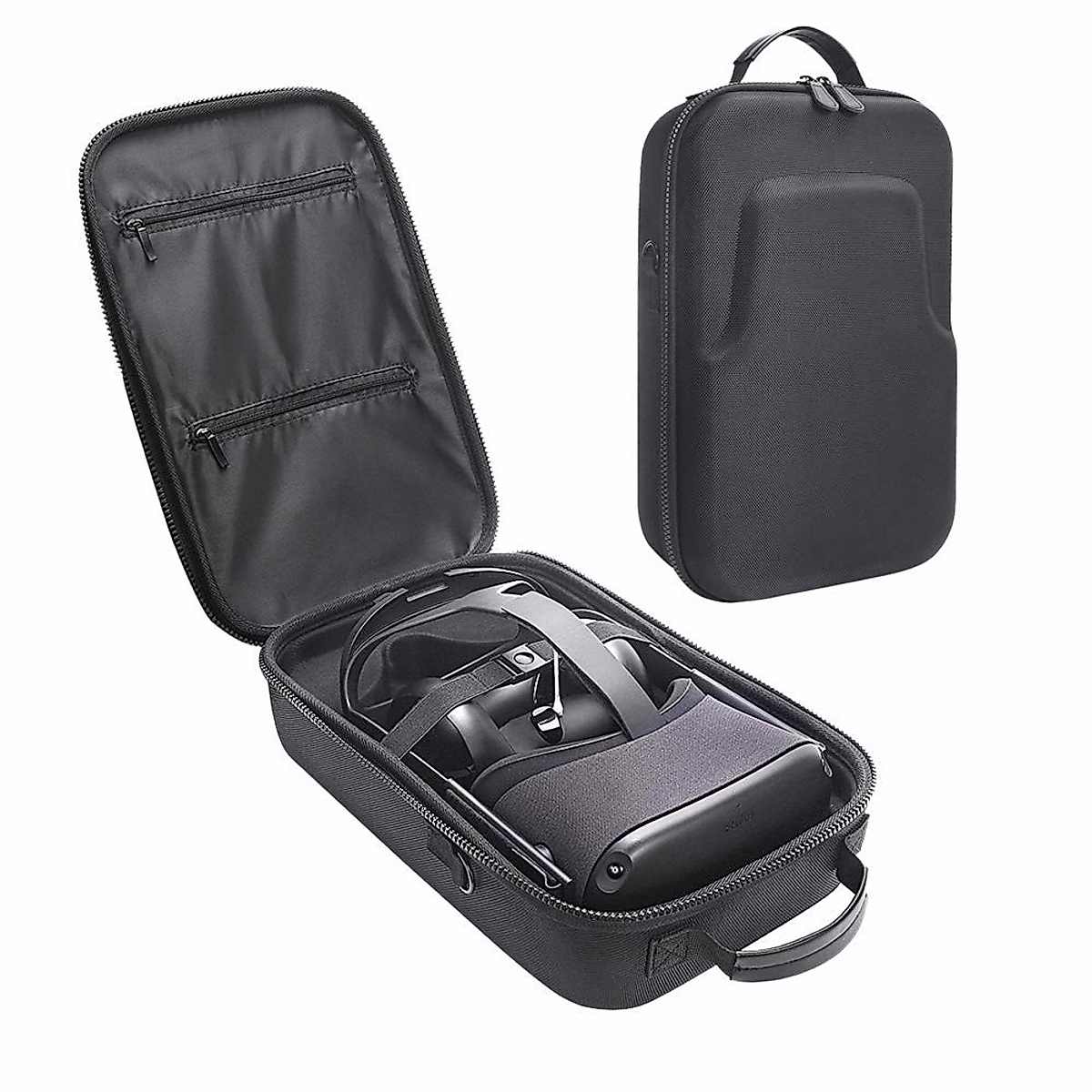 CrustPro Fashion Travel Case for Oculus Quest VR Gaming Headset and Controllers Accessories Waterproof Carrying Bag (Black)
