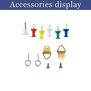 Black Cork Board Bulletin Board, 14.6"X 11" Cork Board, Oak Wood Finish Frame, Wall Mounted Cork Board for Office Home and School(Pins, Eye Bolts, gaskets, Screws)