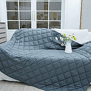 TreeCube King Size Weighted Blanket 20 lbs (78" x 85"),Adult Weighted Blanket with Pure Glass Beads, Premium Fabric Heavy Blanket (Grey)
