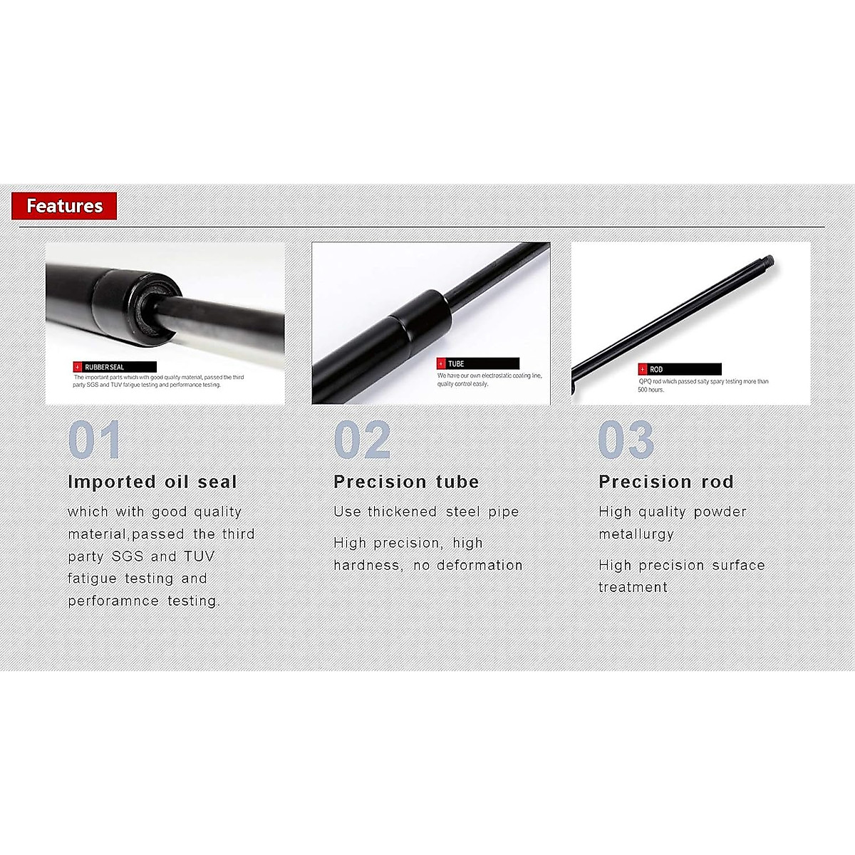 2Pcs Front HOOD Struts Lift Supports Shock Gas Spring Prop Rod Compatible With FORD 1997-2006 EXPEDITION / 1997-1997 F-250 HD (Note:97 98 99 00 01 02 03 04 05 06)