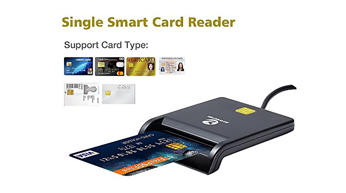 ZOWEETEK CAC Card Reader Military, Smart Card Reader DOD Military USB ...