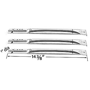 3 Pack Replacement Stainless Steel Burner for Kenmore 122.16643900, 16113, Nexgrill 720-0649, 720-0718A, 720-0718B, Members Mark 720-0582B, 720-0691A, 720-0778A Gas Grill Models