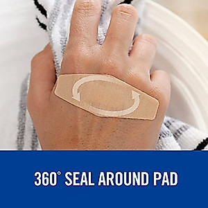 Nexcare Duo Bandages, Painless Removal, Strong Adhesive Bandages Stay on for 24 Hours, Flexible Fabric Construction - 40 Pack Assorted Adhesive Bandages