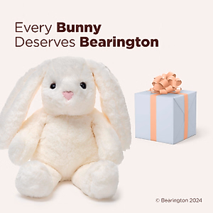 Bearington Nibbs The Stuffed Rabbit Plush, 15 Inch White Bunny Stuffed Animal, White Easter Bunny