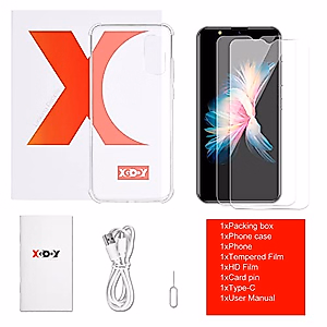 Xgody V40 Unlocked Cell Phones, 6.1 Inch 4G Smartphones, Android 10.0 OS with Free Dual SIM Quad Core, Dual 5MP Camera, 3000 mAh Battery, Face Unlocking (Black)