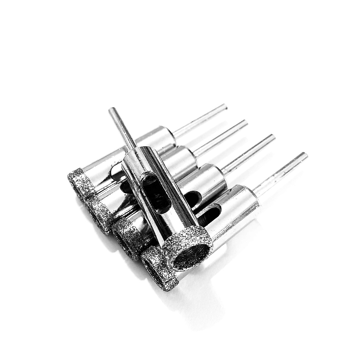 DrillGlass Diamond Core Drill Bits, 5 Pack of 1/2 Inch Fits Your Dremel Tool Drill Glass Tile and Stone, 12DCB 5