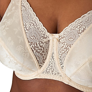 Playtex womens Secrets Love My Curves Signature Floral Underwire Full Coverage Us4422 bras, Natural Beige, 36DDD US