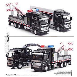 1/65 Alloy Diecast Container Truck Model Toy, Engineering Vehicle for Kids