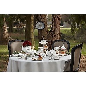 V&A Alice in Wonderland Stainless Steel Teaspoons with Decorative Porcelain Handles, 15.5 cm (6") - White