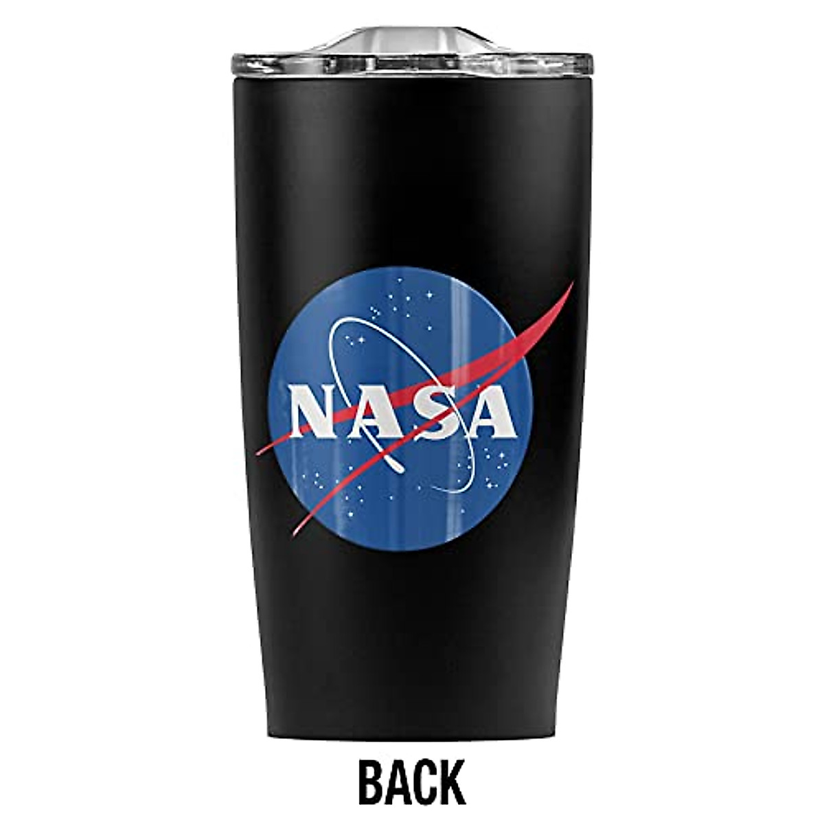 NASA Meatball Logo Stainless Steel Tumbler 20 oz Coffee Travel Mug/Cup, Vacuum Insulated & Double Wall with Leakproof Sliding Lid | Great for Hot Drinks and Cold Beverages