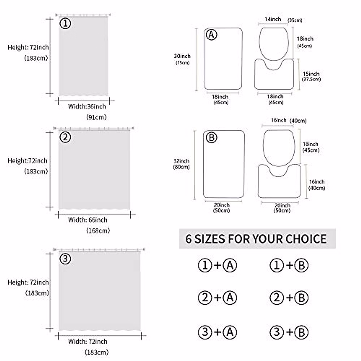 FAMILYDECOR 4 Pcs Bathroom Shower Curtain Sets with Non-Slip Rugs, Toilet Lid Cover and Bath Mat Cartton Frog and Butterfly Waterproof Bath Curtain with Rustproof Hooks 36x72 Inch