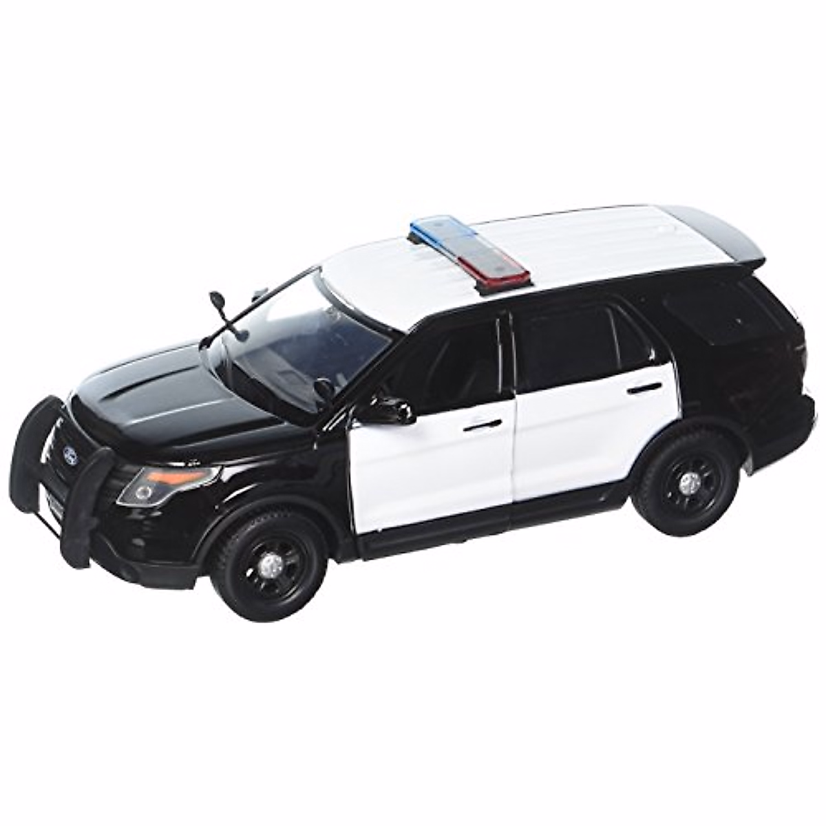 Motormax 2015 Ford Police Interceptor Utility Unmarked Black and White 1/24 Diecast Model Car