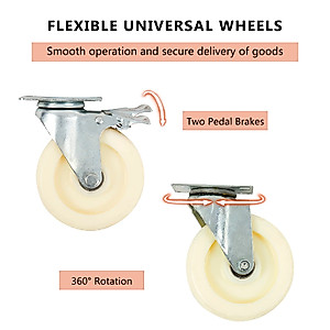 Carivia Drywall Cart Panel Dolly, 3000lbs Drywall Sheet Cart, Panel Dolly Cart with 4" Swivel Wheels,Plasterboard Trolley,Handling Wall Panel, Sheetrock, Sheet Panel for Home Garage Warehouse