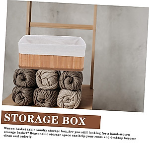 LALAFINA 3pcs Storage Basket Household Table Basket Household Desk Basket Office Desk Basket Office Accessory Home Accessory Household Desk Organizers Desktop Baskets