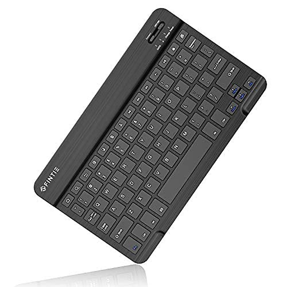 FINTIE 10-Inch Ultrathin Wireless Bluetooth Keyboard for iPad Samsung Tablet, iPhone Smartphone, iOS, Android Tablets Phone, Black