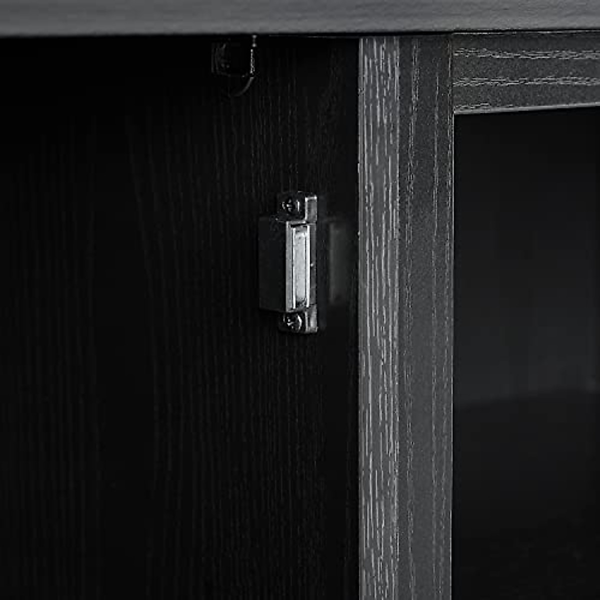 Crosley Furniture Camden Corner TV Stand for 65+ inch TVs, Entertainment Center with Storage Shelves, Black