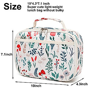 CAMTOP Lunch Box Kids Insulated Lunch Bag Small Cooler Thermal Meal Thermal lunchbox for Girls Boys School Picnics(Flower)