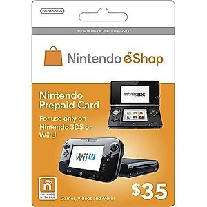 Nintendo eShop $35.00 Prepaid Card for 3DS or Wii U