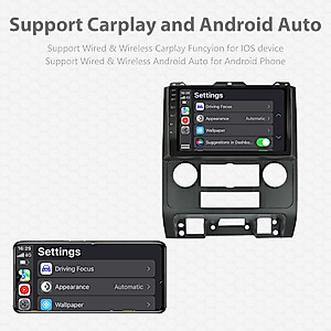 LEXXSON Android 11 System Car Radio Octa Core Head Unit, 9 inch High Definition Touch Screen Bluetooth USB Player 2G+32G NAND Memory Flash for Ford Escape 2008-2012/Mazda Tribute 2008-2012