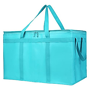 Bodaon Insulated Food Delivery Bag, XXX-Large Insulated Pizza Delivery Bags, Teal, 1-Pack